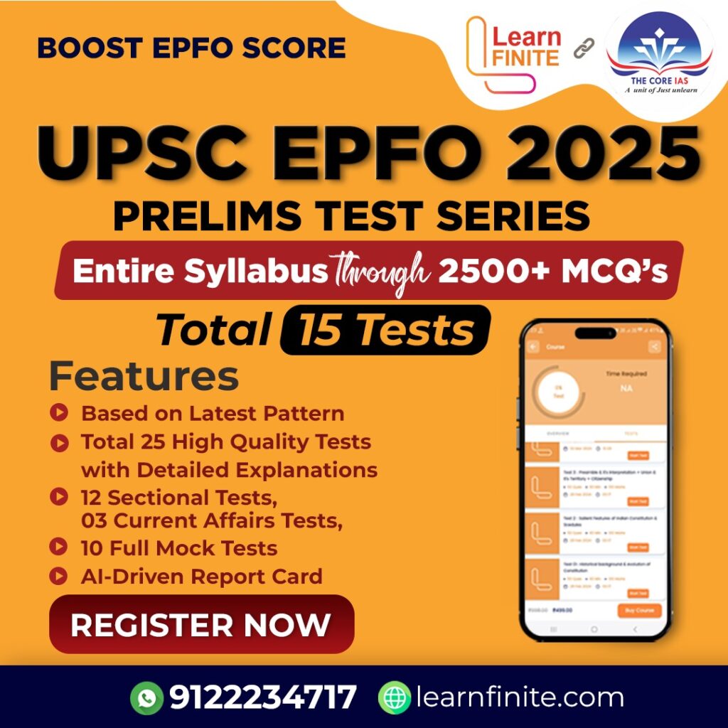 UPSC EPFO APFC & EO/AO Prelims Test Series 2025 - LEARN FINITE